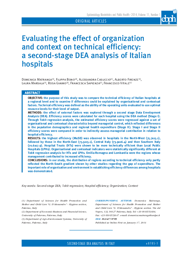 (PDF) Evaluating the effect of organization and context on technical ...