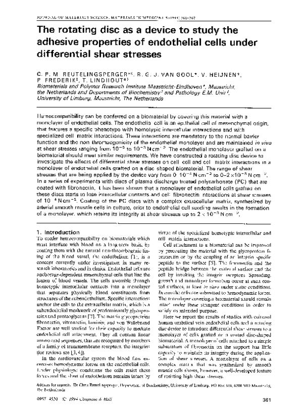 (PDF) The rotating disc as a device to study the adhesive properties of ...