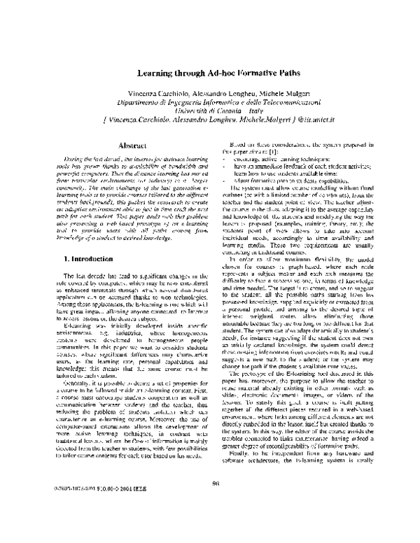 (PDF) Learning through Ad-hoc Formative Paths