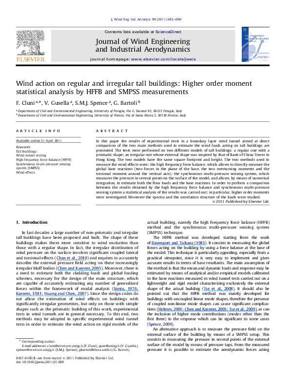 (PDF) Wind action on regular and irregular tall buildings: Higher order ...