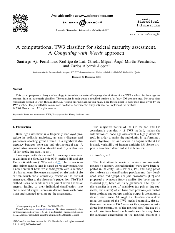 (PDF) A computational TW3 classifier for skeletal maturity assessment ...