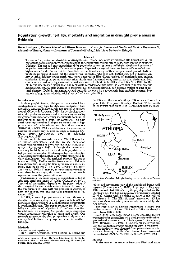 (PDF) Population growth, fertility, mortality and migration in drought ...