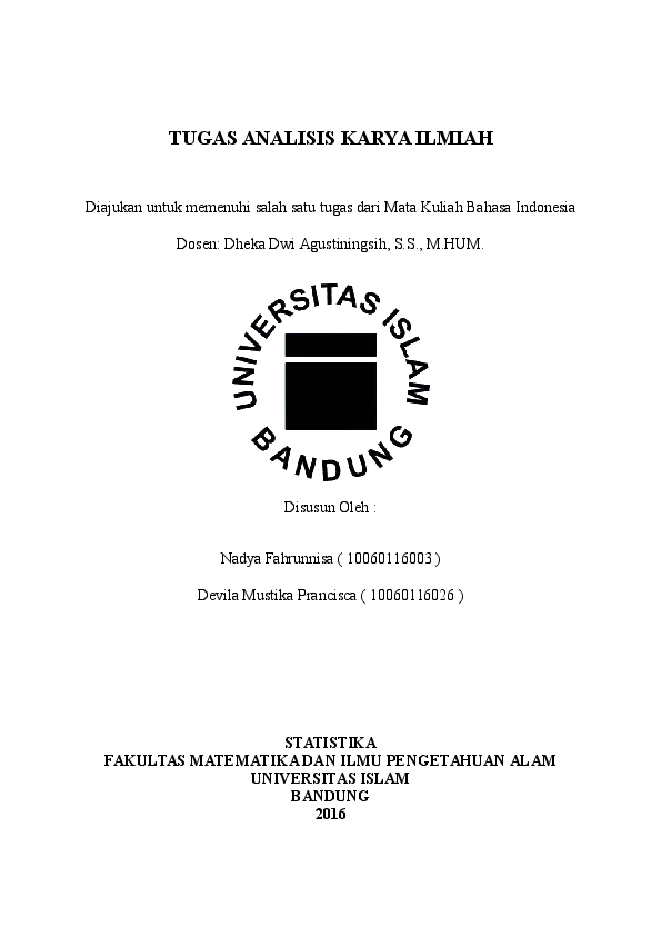 (DOC) TUGAS ANALISIS KARYA ILMIAH