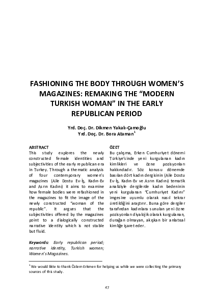 (PDF) Fashioning The Body Through Women's Magazines:Remaking The ...