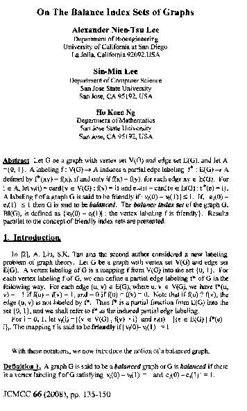 (PDF) On The Balance Index Sets of Graphs