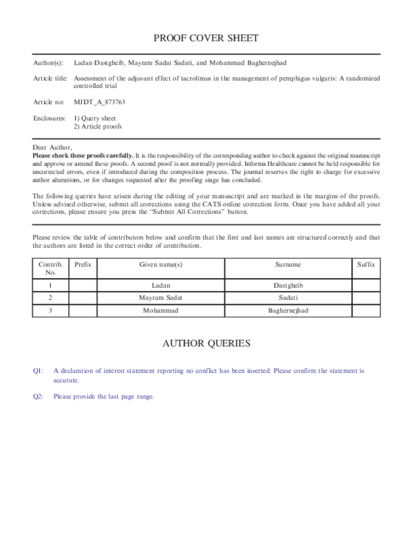 (PDF) PROOF COVER SHEET | mohammad baghernezhad - Academia.edu