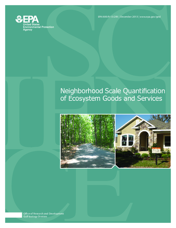 (PDF) Neighborhood scale quantification of ecosystem goods and services