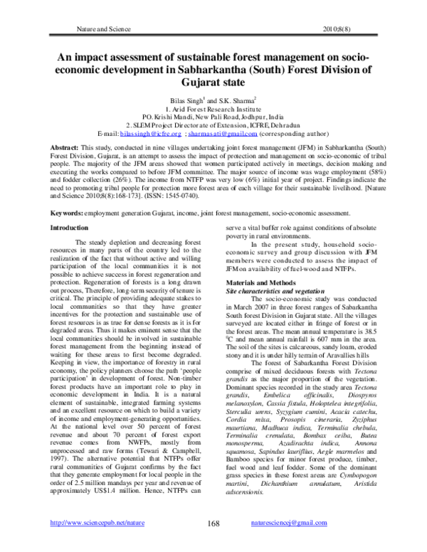 (PDF) An impact assessment of sustainable forest management on socio ...