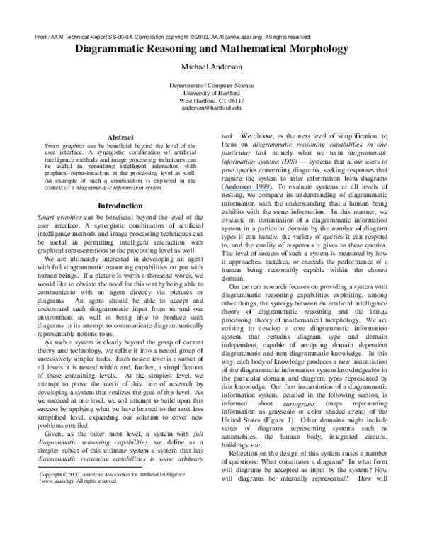 (PDF) Diagrammatic Reasoning and Mathematical Morphology