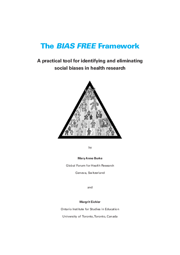 (PDF) The BIAS FREE Framework. A practical tool for identifying and ...