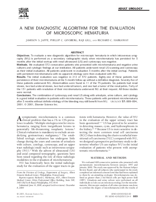 (PDF) A new diagnostic algorithm for the evaluation of microscopic ...