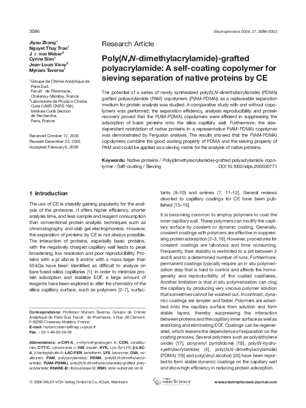 (PDF) Poly(N,N-dimethylacrylamide)-grafted polyacrylamide: A self ...