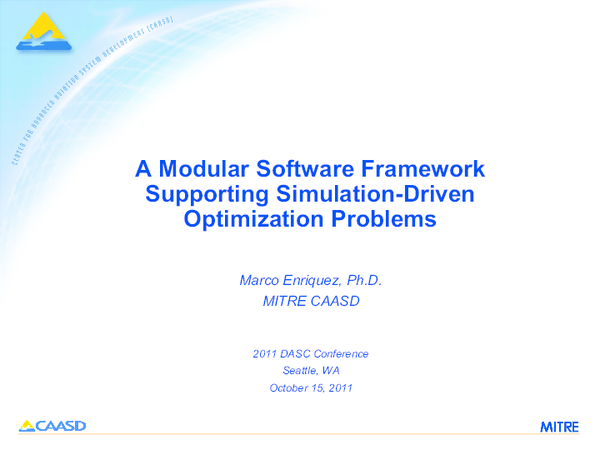 Pdf A Modular Software Framework Supporting Simulation Driven