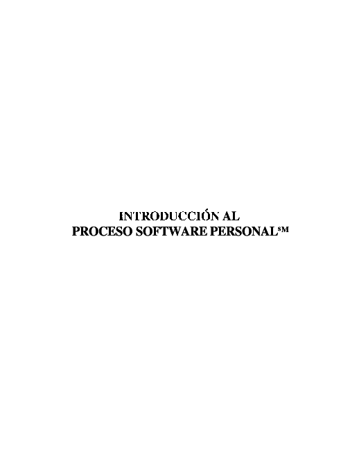 (PDF) INTRODUCCI~N AL PROCESO SOFTWARE PERSONAL s M