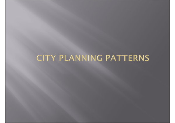 (PDF) Linear Radial and Grid Iron Layout Patterns