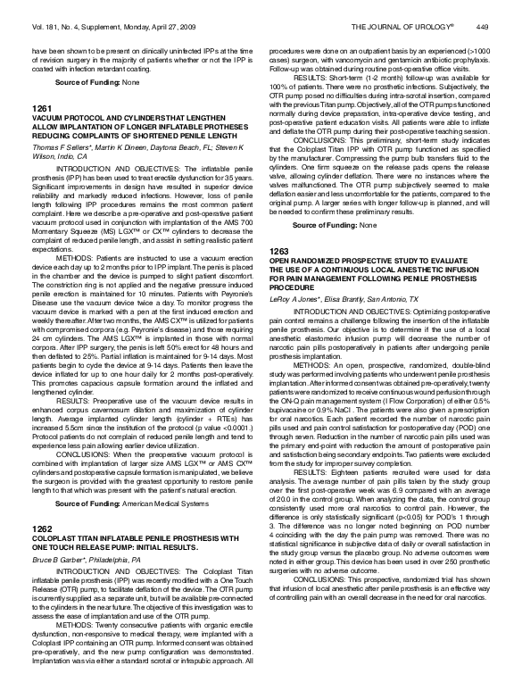 (PDF) Coloplast Titan Inflatable Penile Prosthesis with One-Touch ...