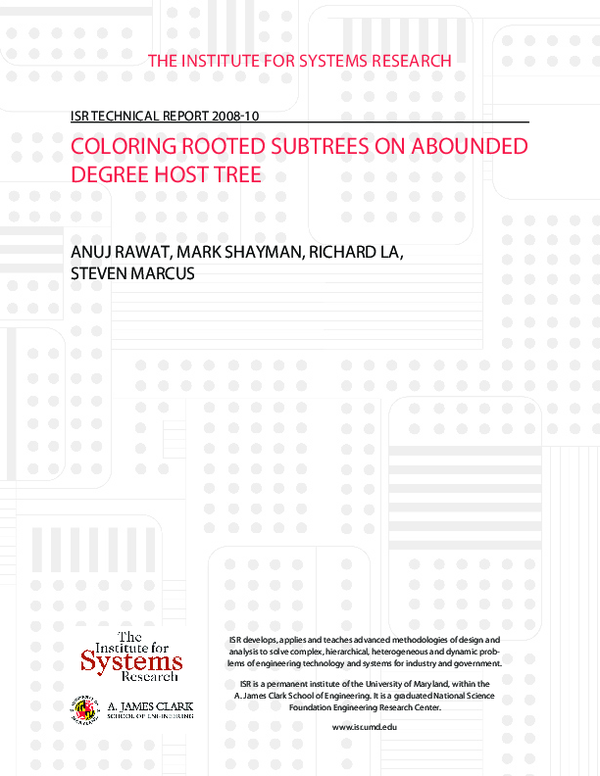 (PDF) Coloring Rooted Subtrees on a Bounded Degree Host Tree | Richard La - Academia.edu