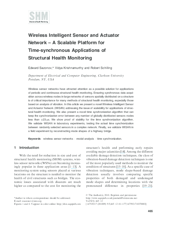 (PDF) Wireless Intelligent Sensor and Actuator Network - A Scalable Platform for Time ...