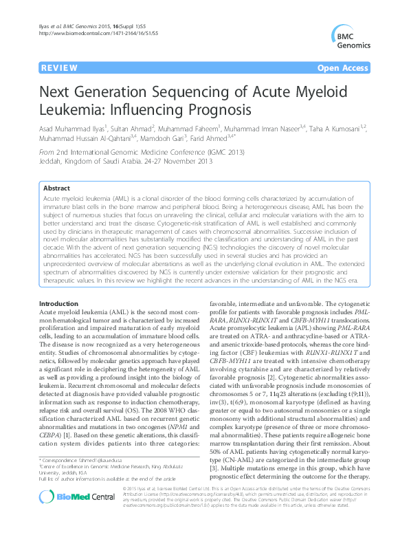 (PDF) Next-generation sequencing of acute myeloid leukemia identifies the significance of TP53 ...