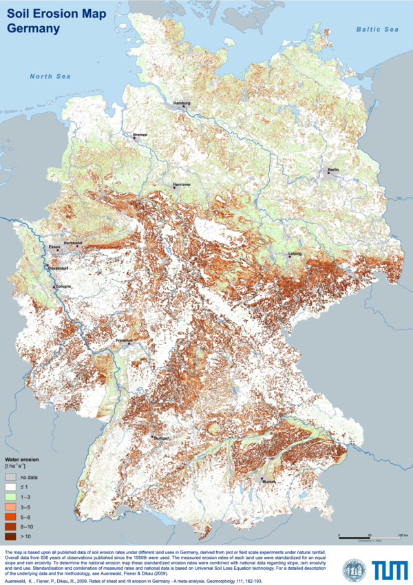 (PDF) Map of soil erosion rates in Germany