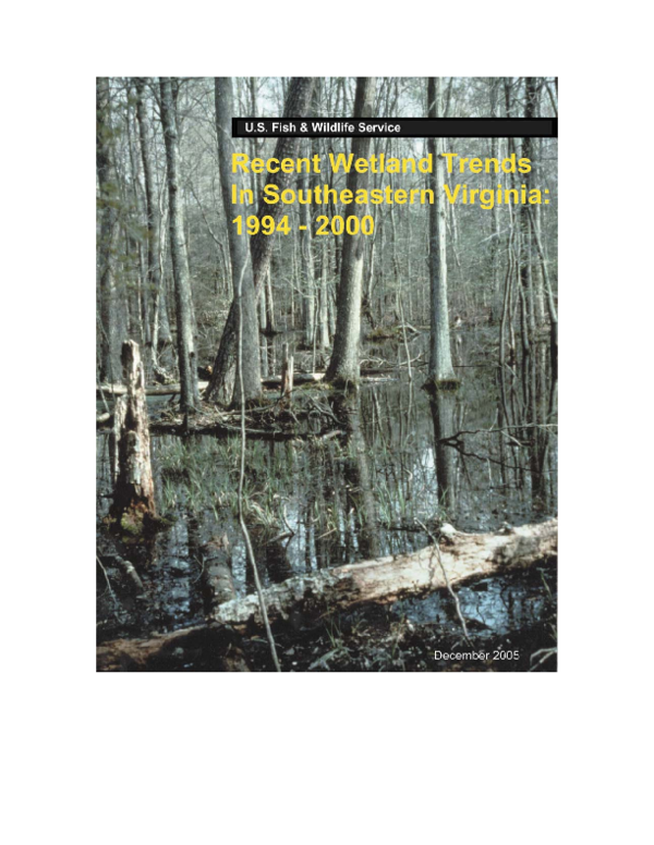(PDF) Recent Wetland Trends in Southeastern Virginia: 1994-2000 | J ...