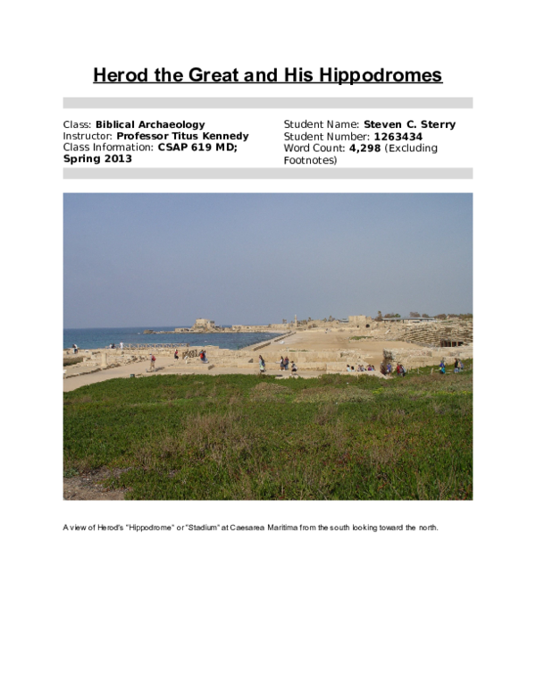 (DOC) Revised Term Paper on Herod the Great