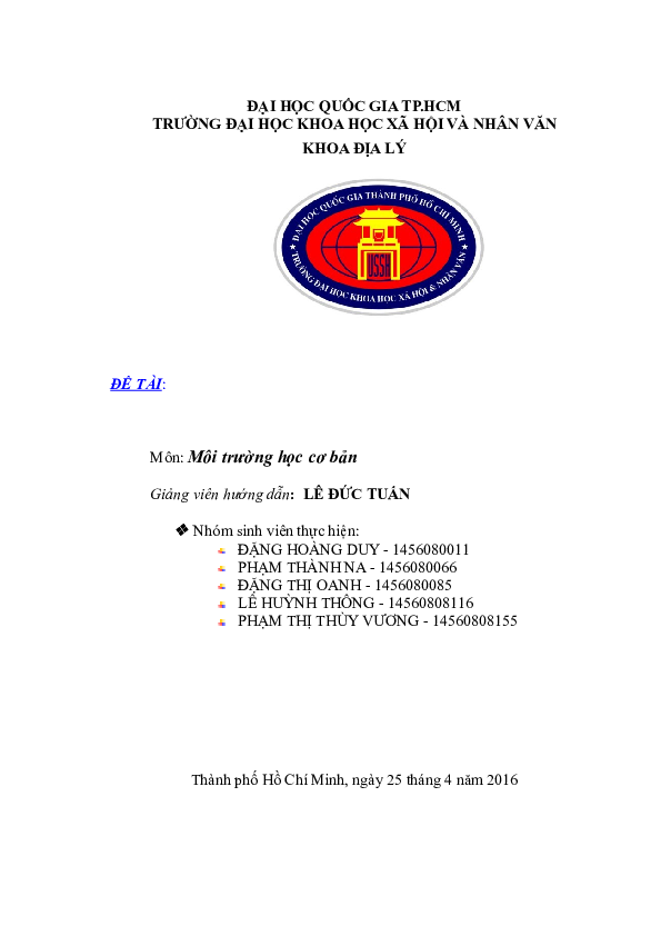 (DOC) Đ I H C QU C GIA TP.HCM KHOA Đ A LÝ | dabg son - Academia.edu