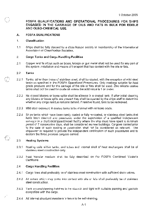 (PDF) FOSFA QUALIFICATIONS AND OPERATIONAL PROCEDURES FOR SNIPS ENGAGED ...