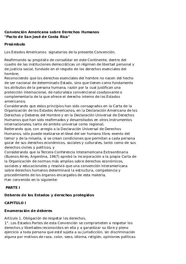 Doc Convención Americana Sobre Derechos Humanos Pacto De San José De
