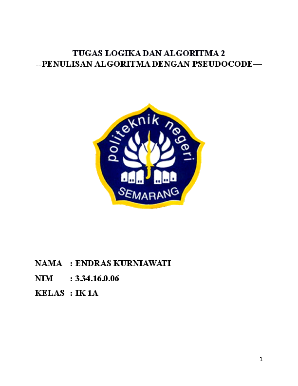 (DOC) PENULISAN ALGORITMA DENGAN PSEUDOCODE