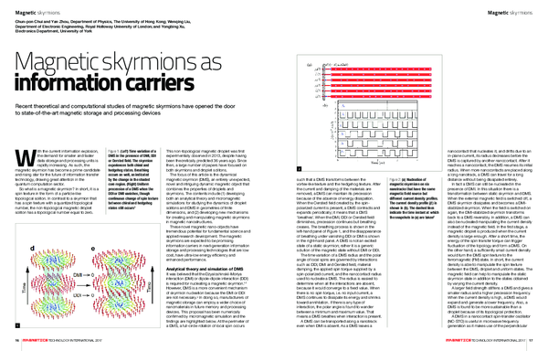 Pdf Magnetic Skyrmions As Information Carriers