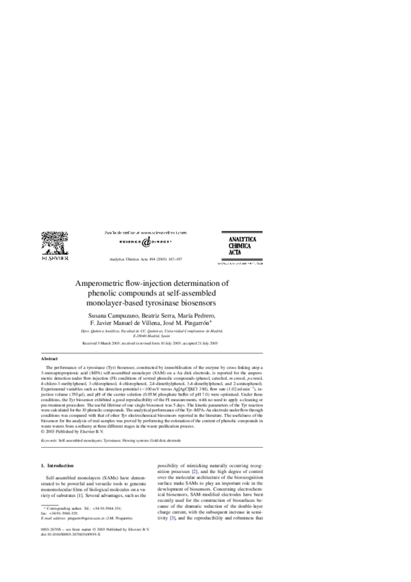 Pdf Amperometric Flow Injection Determination Of Sucrose With A Mediated Tri Enzyme Electrode