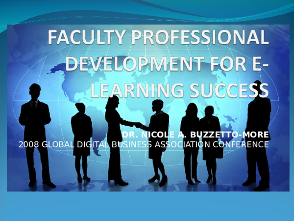 (PPT) Faculty Professional Development for E-Learning Success