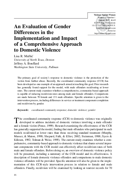 (PDF) An Evaluation of Gender Differences in the Implementation and ...