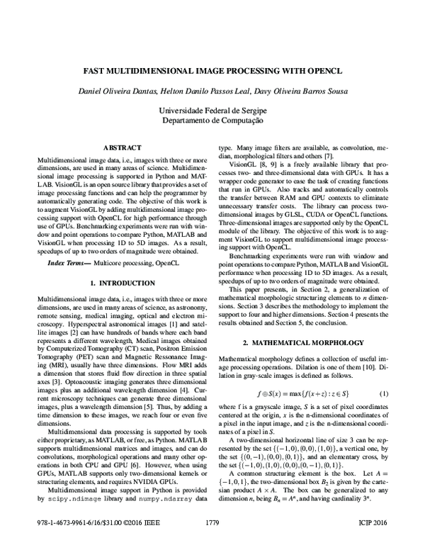(PDF) Fast multidimensional image processing with OpenCL