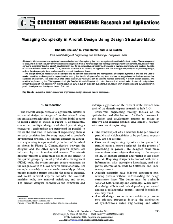 (PDF) CONCURRENT ENGINEERING: Research and Applications Managing ...