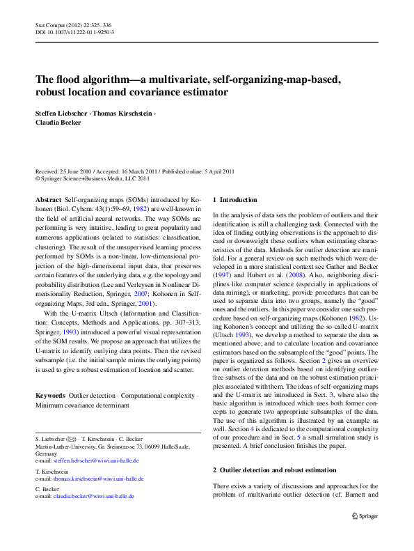 (PDF) The flood algorithm—a multivariate, self-organizing-map-based ...