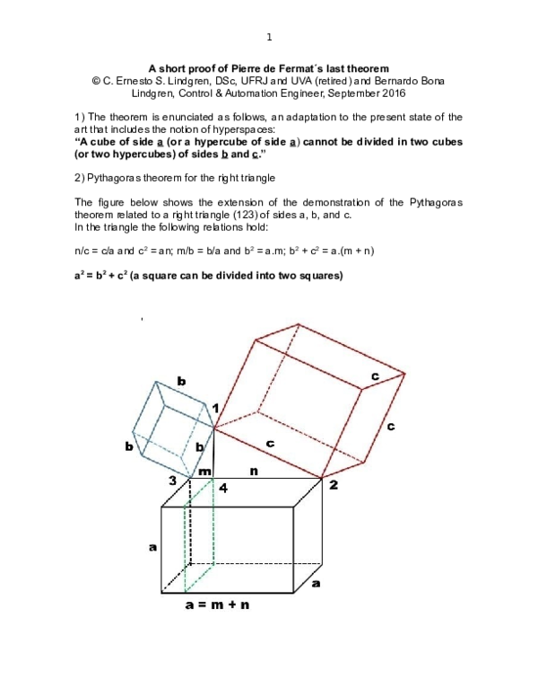 (DOC) A short proof of Pierre de Fermat´s last theorem.docx
