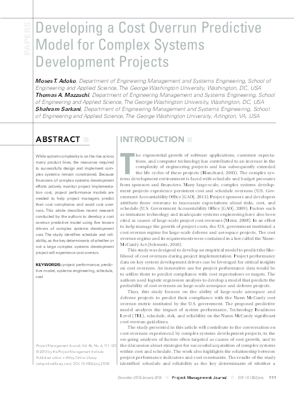 (PDF) Adoko et al 2015 Project Management Journal
