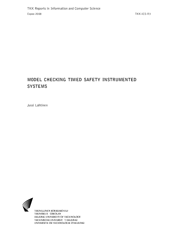 (PDF) Model Checking Timed Safety Instrumented Systems