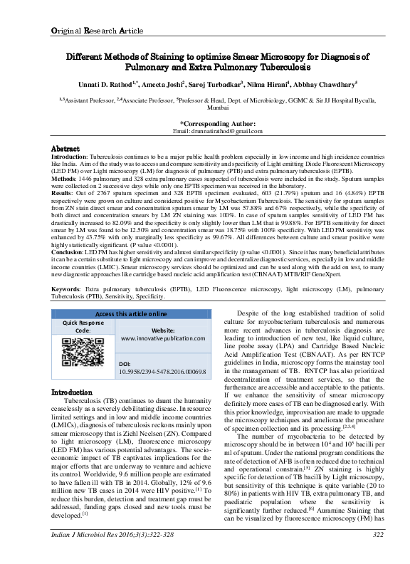 (PDF) A Comparative Evaluation of the New Genexpert MTB/RIF Ultra and ...