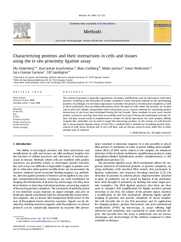 (PDF) Characterizing proteins and their interactions in cells and ...