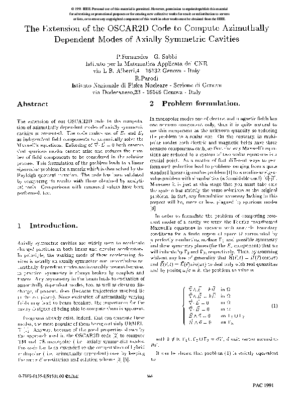 (PDF) The extension of the OSCAR2D code to compute azimuthally ...