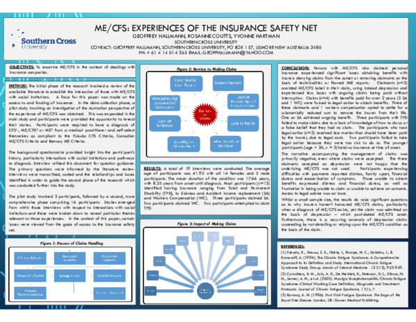 (PDF) ME/CFS: Experiences of the Insurance Safety Net