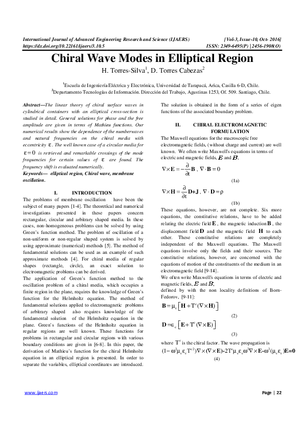(PDF) Chiral Wave Modes | IJAERS Journal - Academia.edu