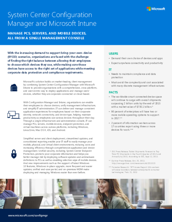 (PDF) System Center Configuration Manager and Microsoft Intune MANAGE ...