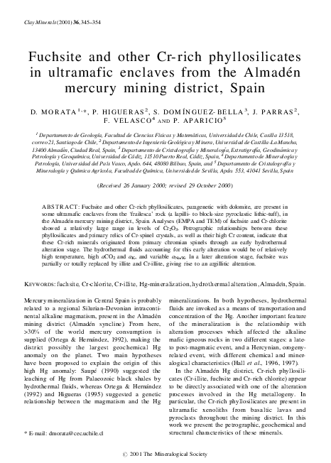 (PDF) Fuchsite and other Cr-rich phyllosilicates in ultramafic enclaves ...