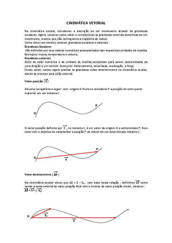 (PDF) CINEMÁTICA VETORIAL