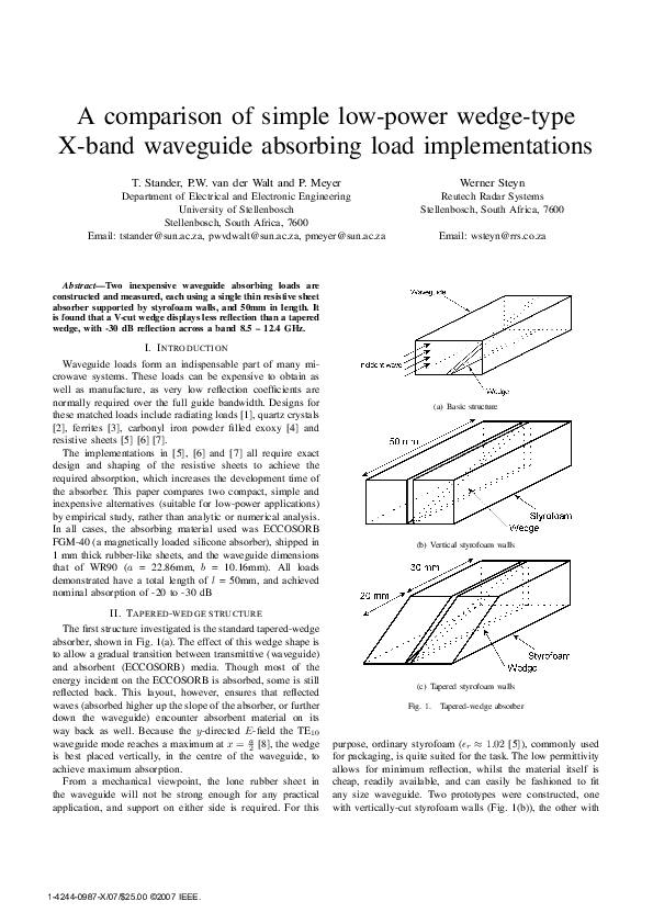 (PDF) A comparison of simple low-power wedge-type X-band waveguide ...