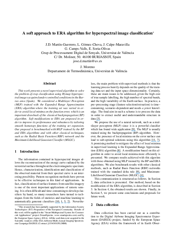 (PDF) A soft approach to ERA algorithm for hyperspectral image ...